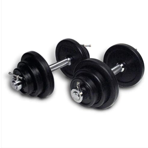 Ivanko RUBBER-ENCASED ADJUSTABLE WEIGHT DUMBBELL SET RUBIMO-45 – Buy ...