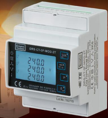 CROMPTON INSTRUMENTS DRS-CT-3P-MOD-2T CT CONNECTED THREE PHASE ENERGY ...